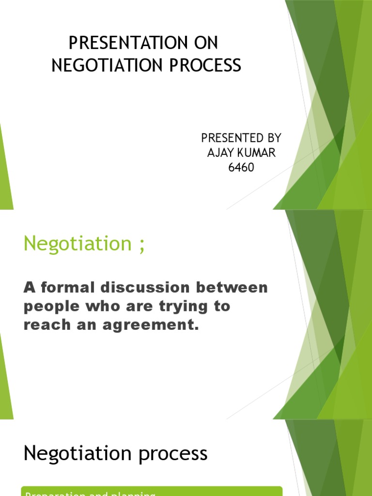 Negotiation Process | PDF