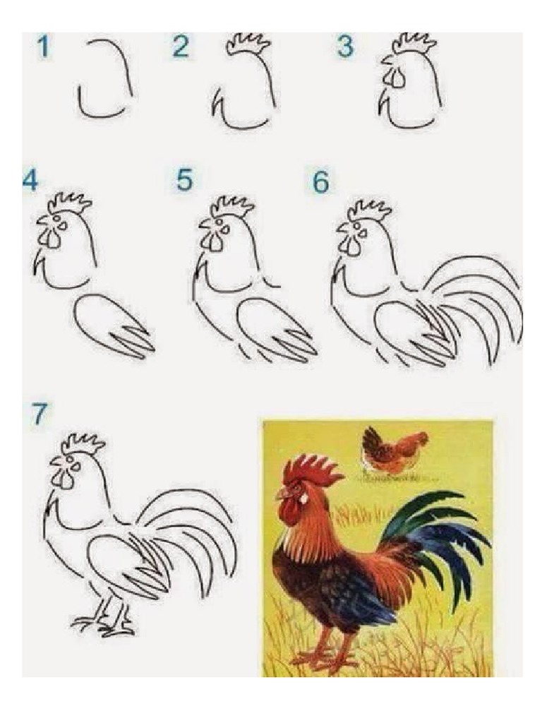 Cara Melukis Gambar Ayam | PDF