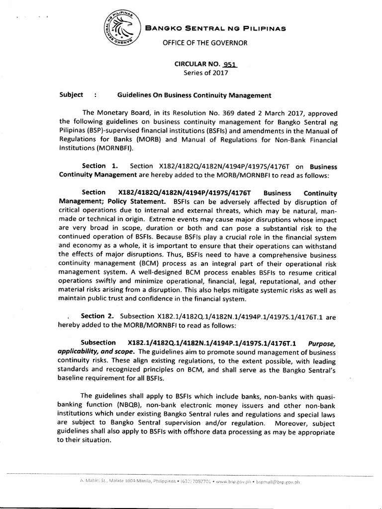 C951-Guidelines On Business Continuity Management | PDF | Computer ...