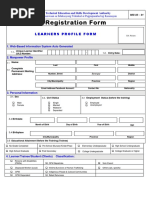Learners Profile Form | PDF