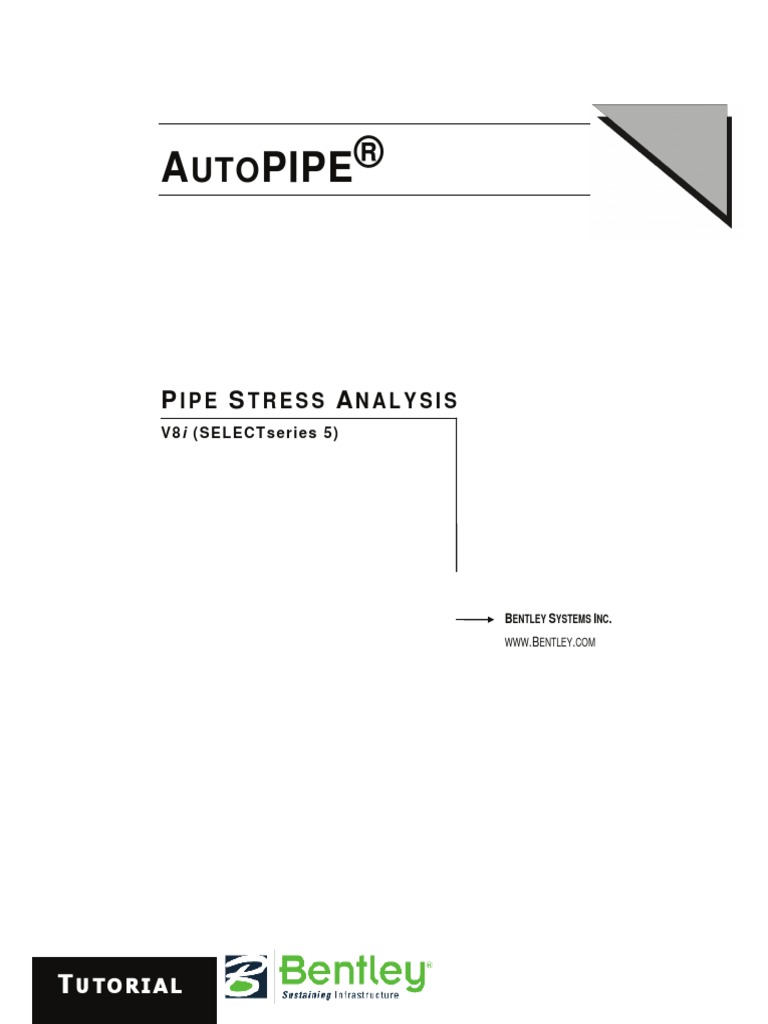 AutoPIPE Tutorial PDF | PDF | Library (Computing) | Pipe (Fluid Conveyance)