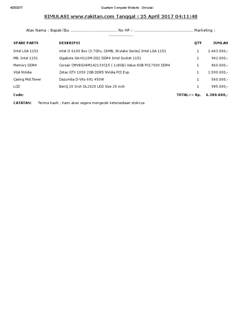 Quantum Computer Website - Simulasi | PDF