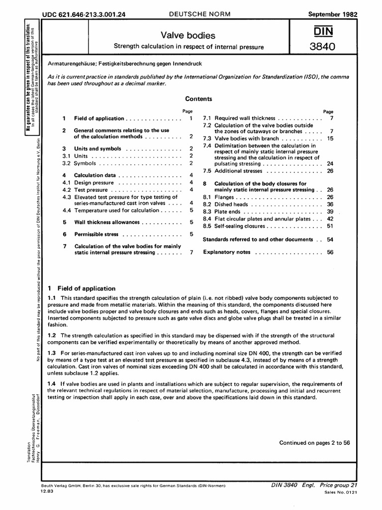 Din 3840 1982 PDF | PDF