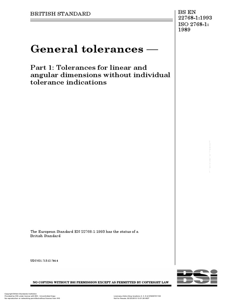 Iso 2768 1 PDF | PDF | Engineering Tolerance | Angle