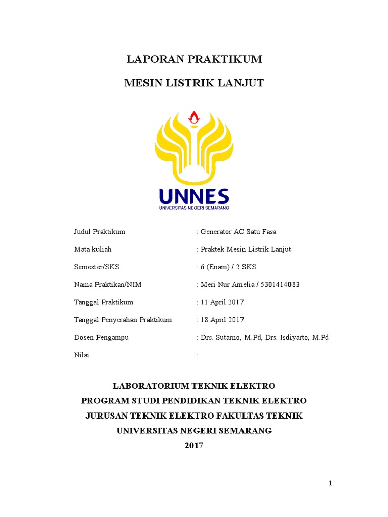 Generator 1 Fasa | PDF