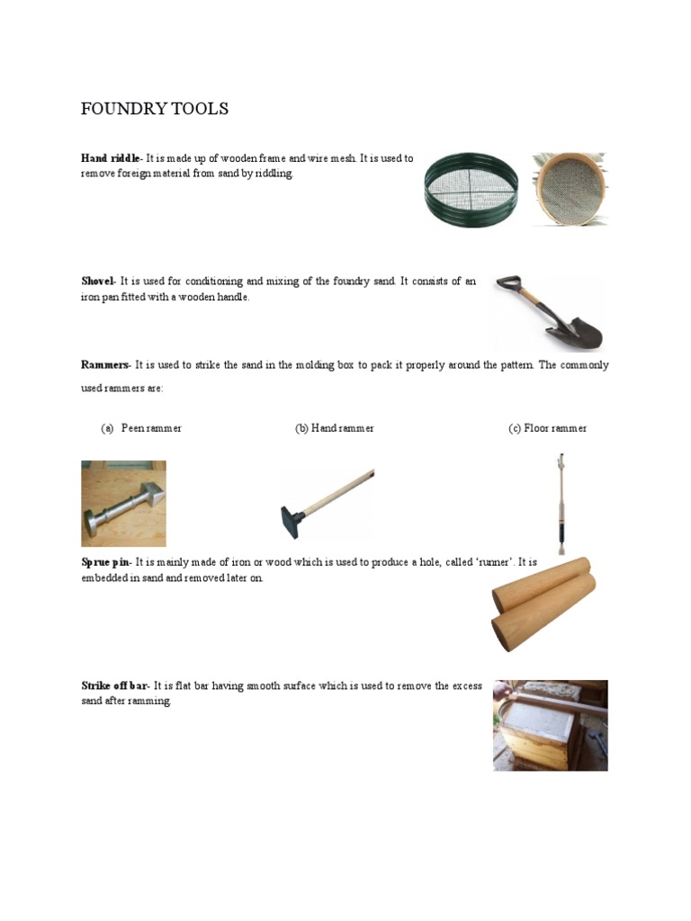Foundry Tools | PDF | Business Process | Building Materials