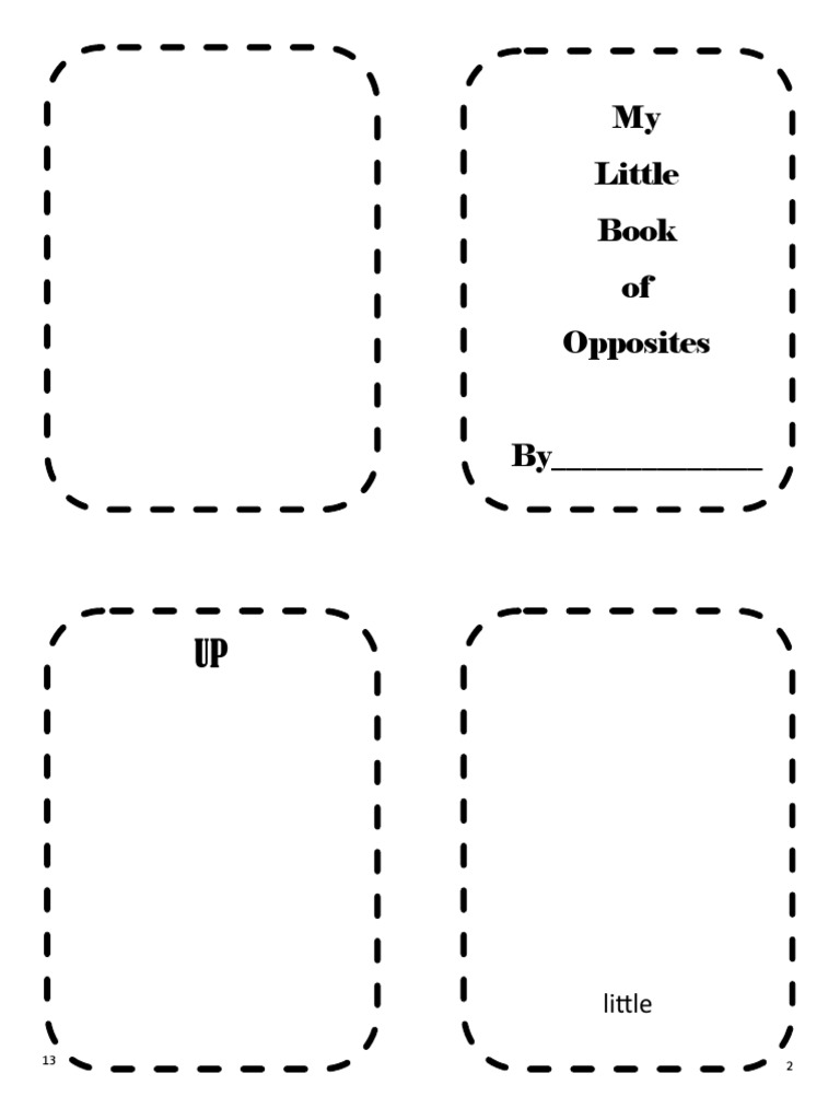 My Little Opposites Book | PDF