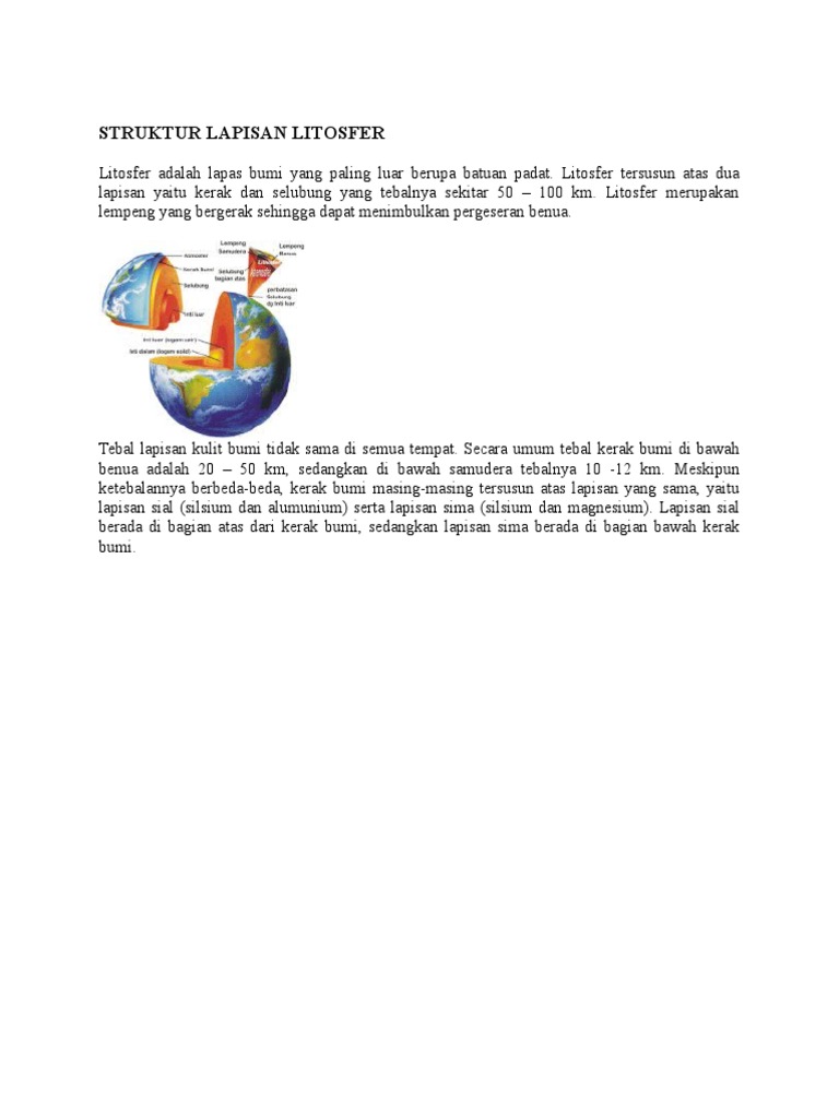 Struktur Lapisan Litosfer | PDF | Sains & Matematika