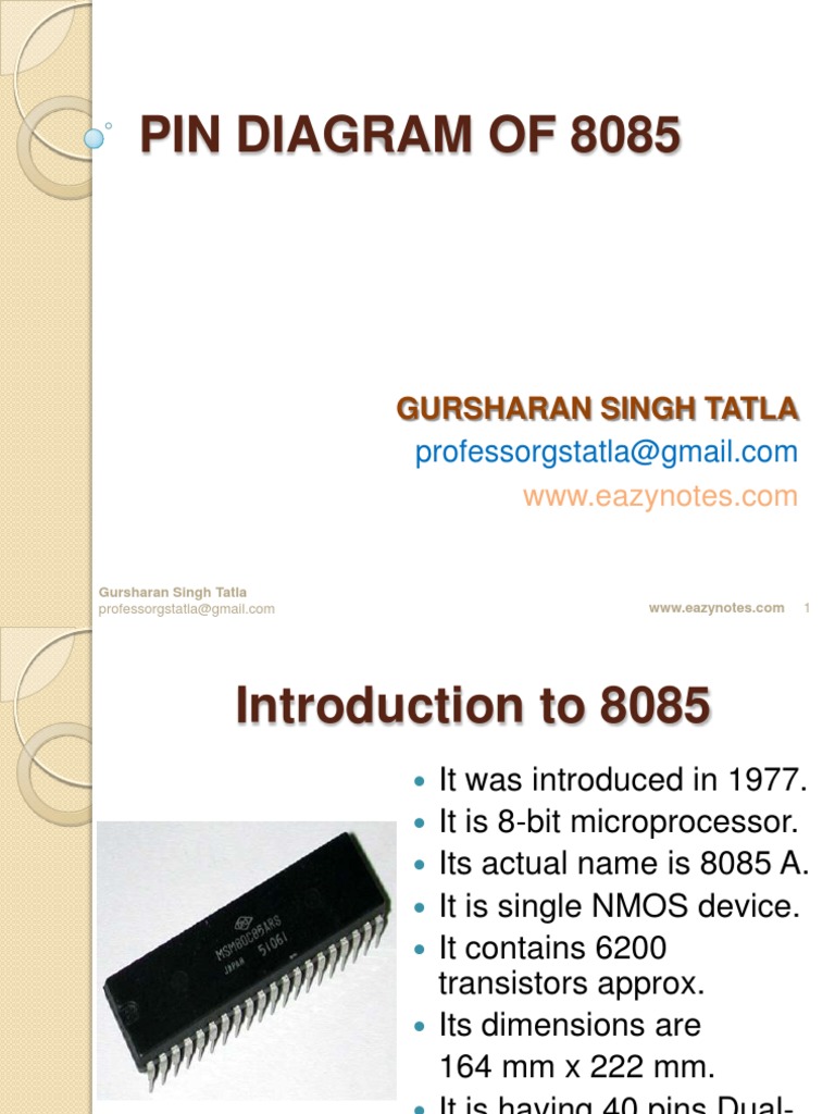 Pin Diagram of 8085.PDF Imp | PDF | Input/Output | Office Equipment