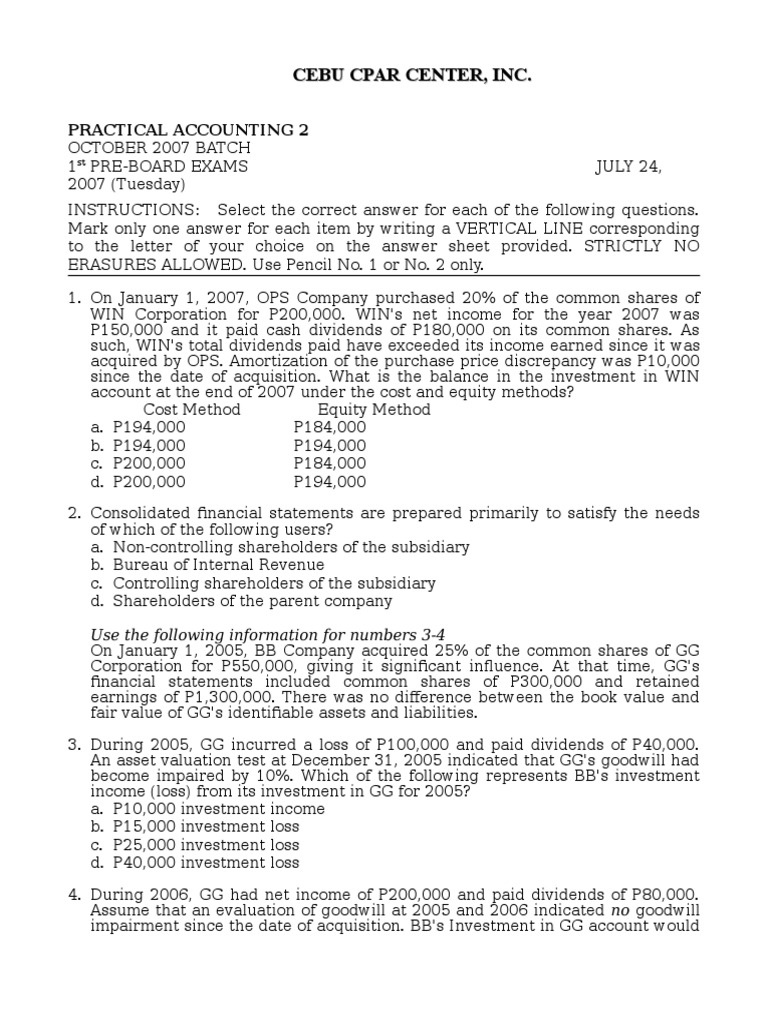 Practical Accounting 2.4 | PDF | Goodwill (Accounting) | Partnership