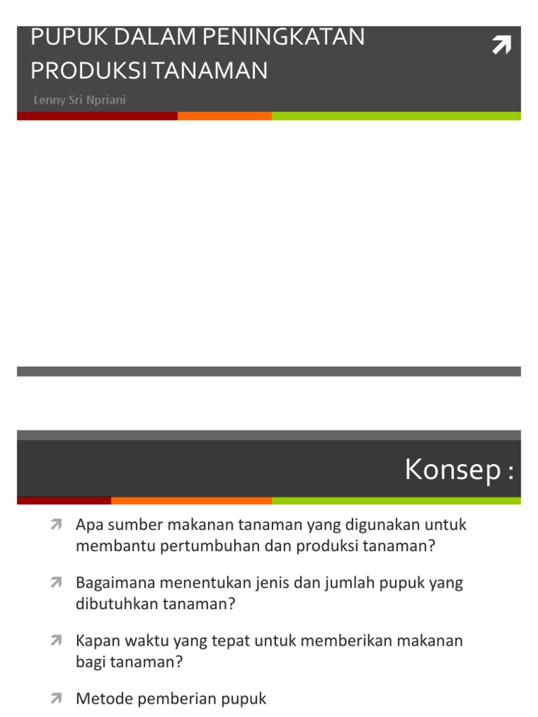 Slide Rekomendasi Pemupukan (Penting) PDF | PDF