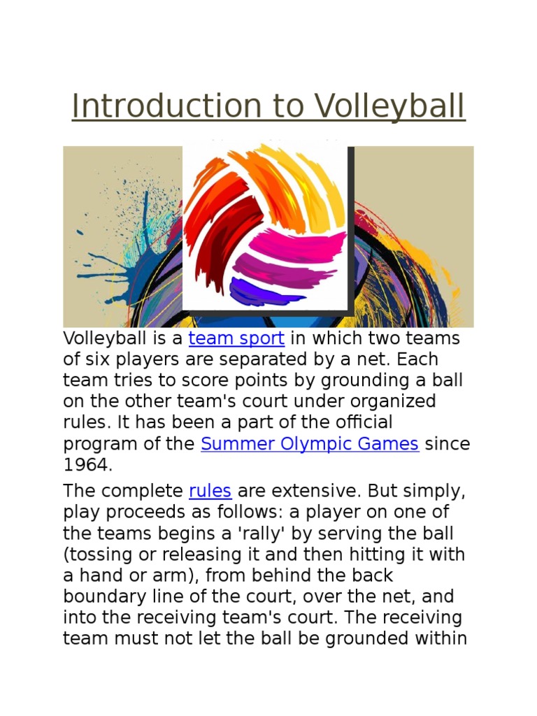 Volleyball | PDF | Volleyball | Ball Games