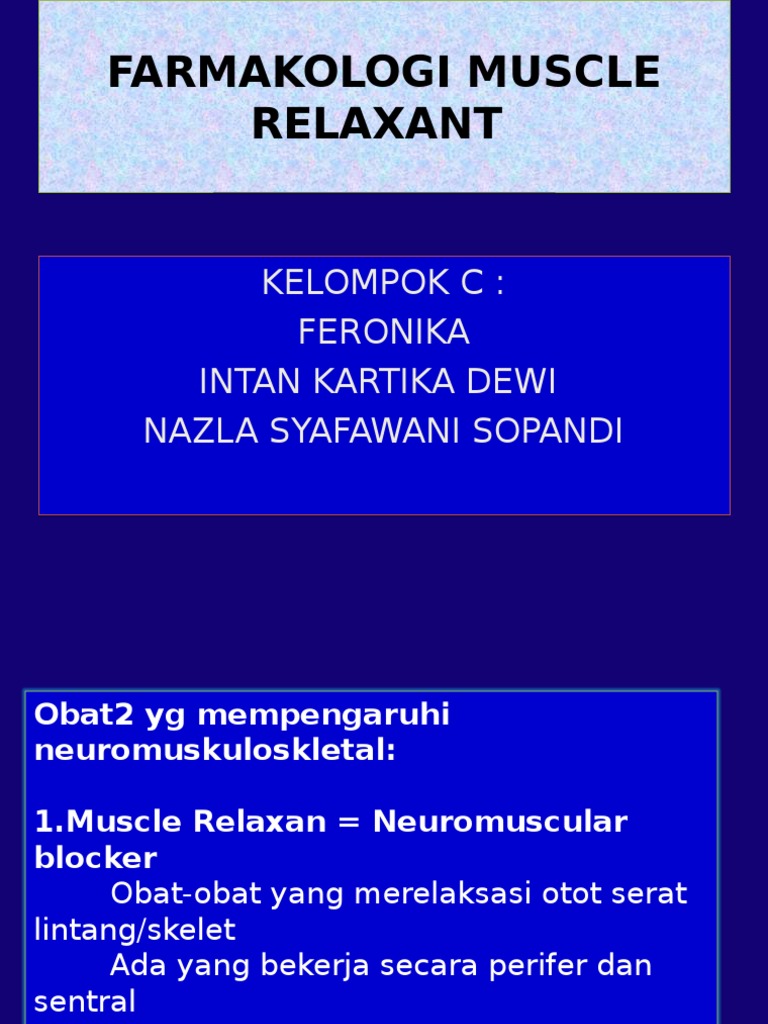 Muscle Relaxant | PDF