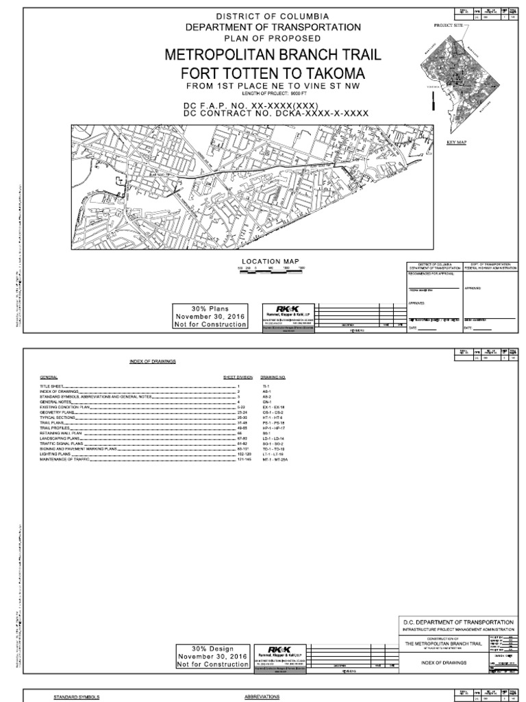 Metropolitan Branch Trail (MBT) North 30% Plans | PDF