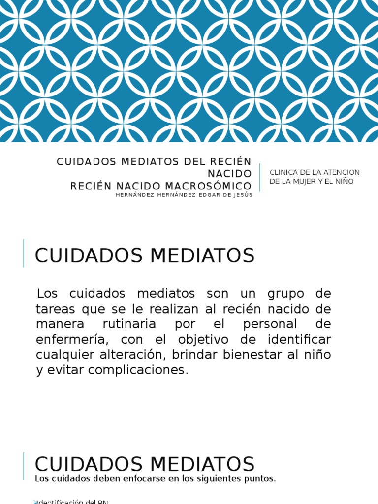 Cuidados Inmediatos y Mediatos Del Recién Nacido | Infantes | Medicina ...