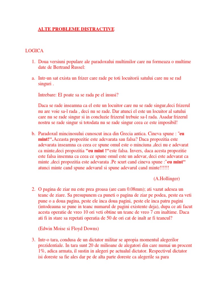 Probleme Distractive 1 PDF | PDF