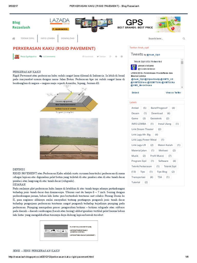 Perkerasan Kaku: Jenis dan Fungsi | PDF