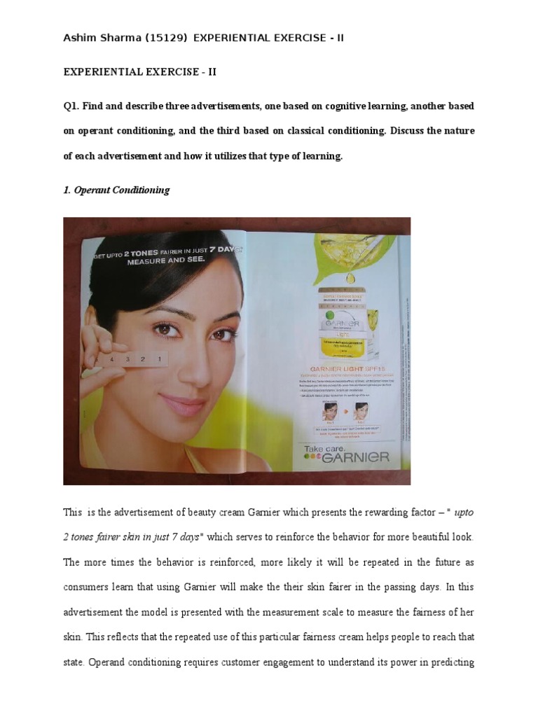 Experiential Exercise Ii | PDF | Reinforcement | Classical Conditioning