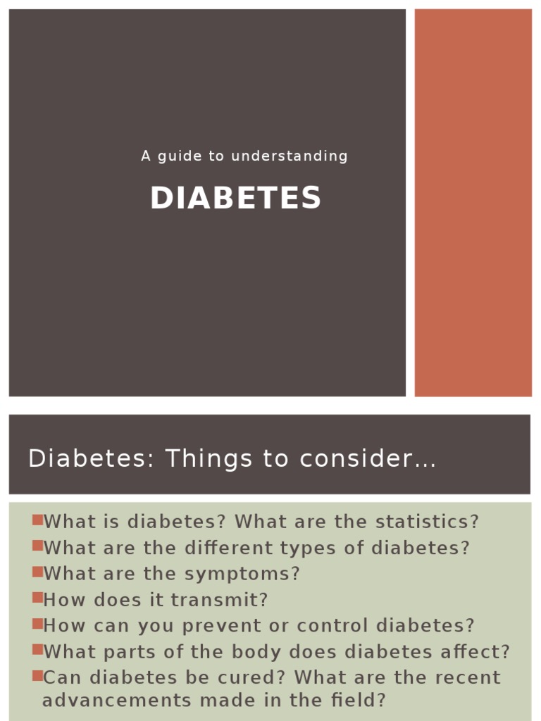 Diabetes: A Guide To Understanding | PDF | Diabetes Mellitus | Diabetes ...