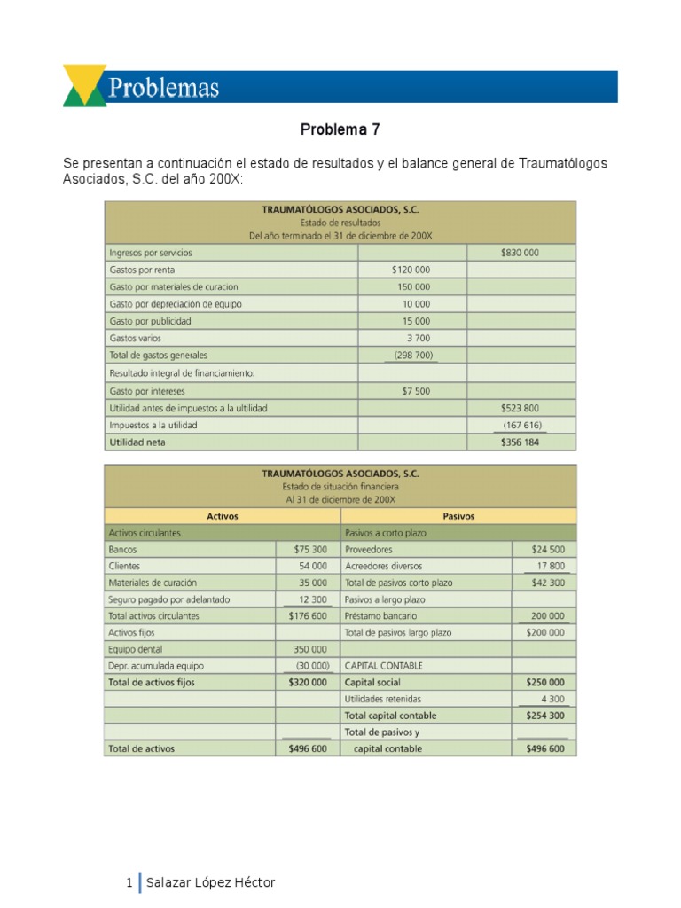 Contabilidad Financiera 5a Edición - Gerardo Guajardo, Problema 7, Capítulo de Estados ...