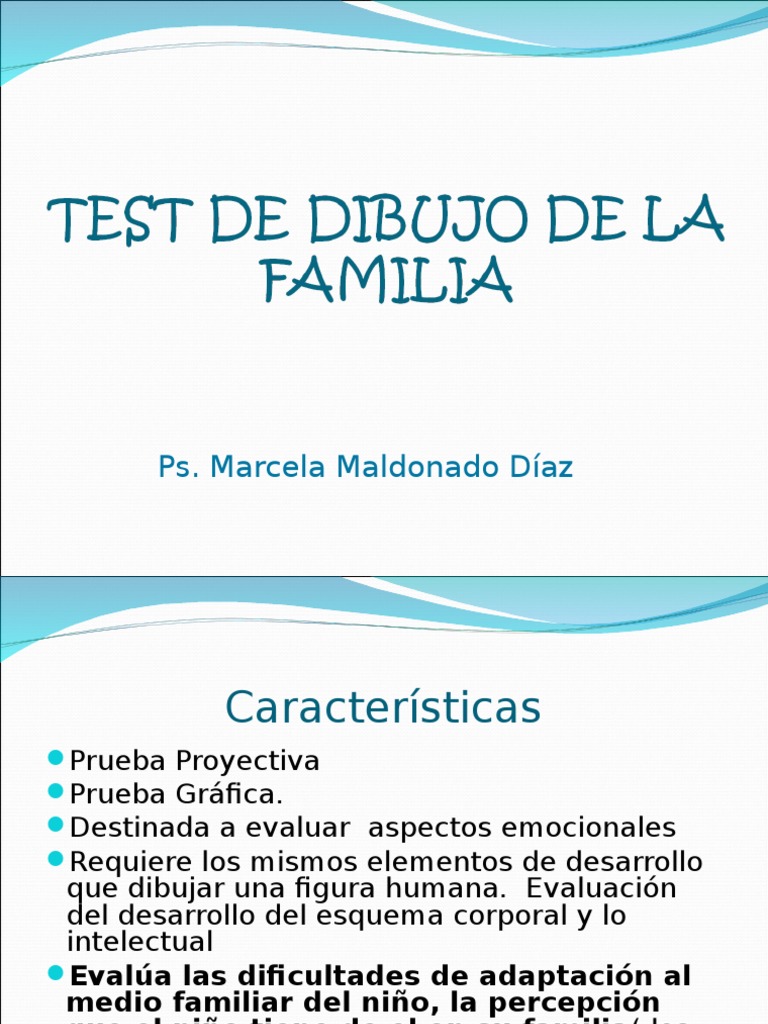 Test de Dibujo de La Familia (PPT Power Point) | PDF | Psicología ...