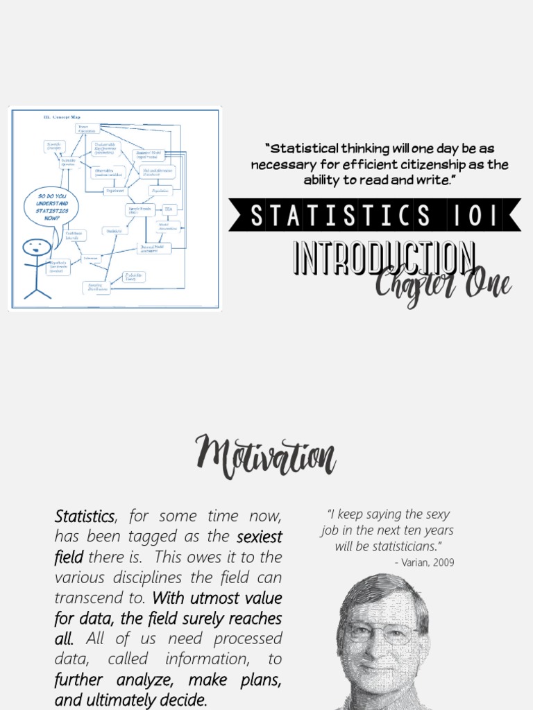 (Statistics - 101) : Chapter One | PDF | Statistics | Statistical Inference