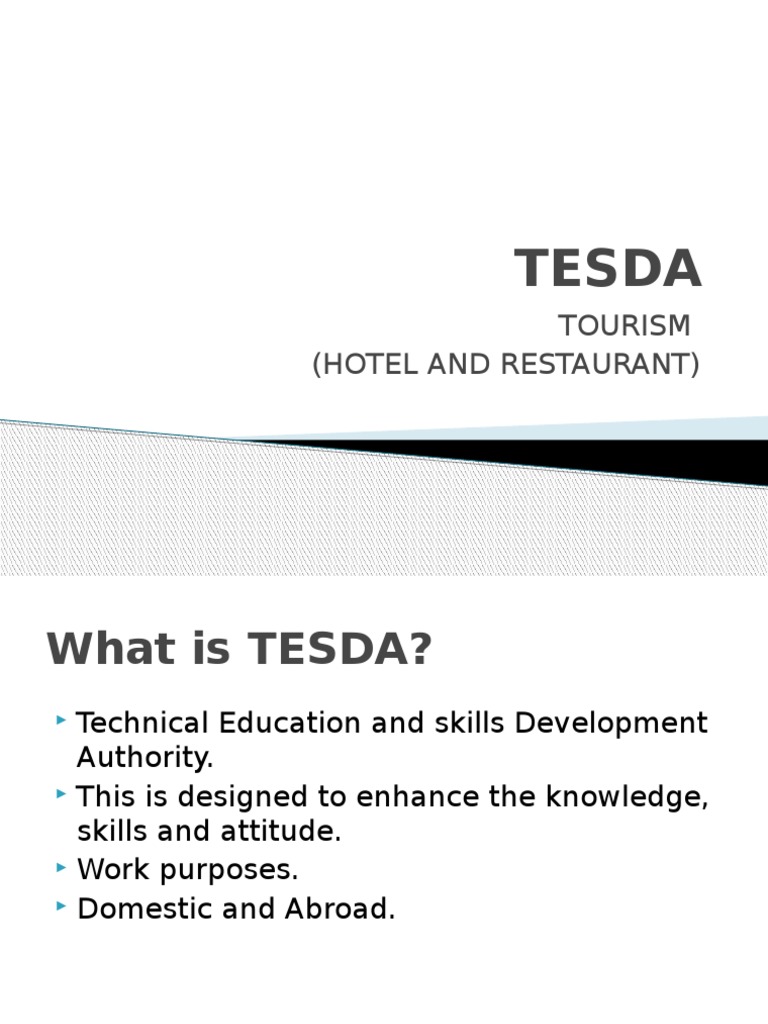Tesda: Tourism (Hotel and Restaurant) | PDF