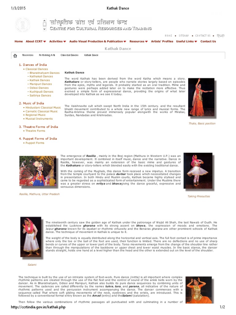 Kathak Dance | Dances | Performing Arts