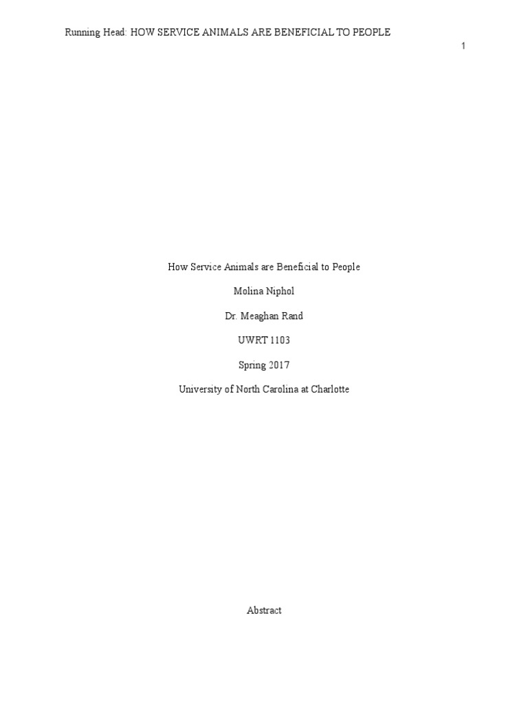 Service Animals - Inquiry Project | PDF | Psychological Trauma | Dogs
