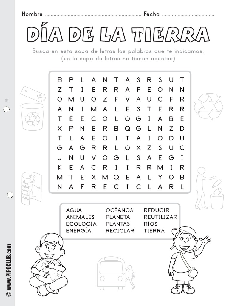 Dia de La Tierra Sopa de Letras | PDF