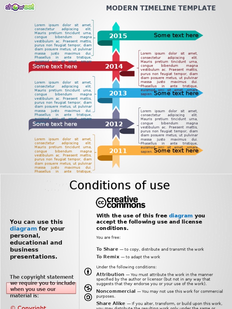 Modern Timeline PowerPoint | PDF | License | Media Freedom