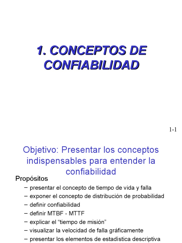 Conceptos fundamentales de la confiabilidad | PDF | Distribución normal ...