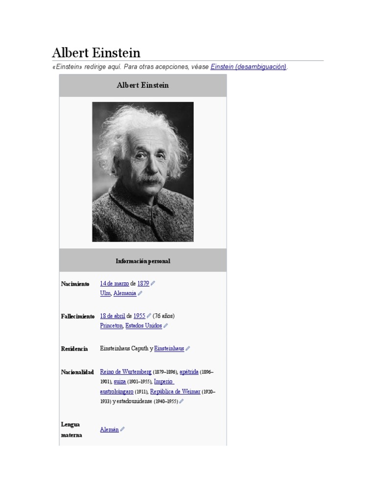 Albert Einstein | PDF | Albert Einstein | Ciencias fisicas