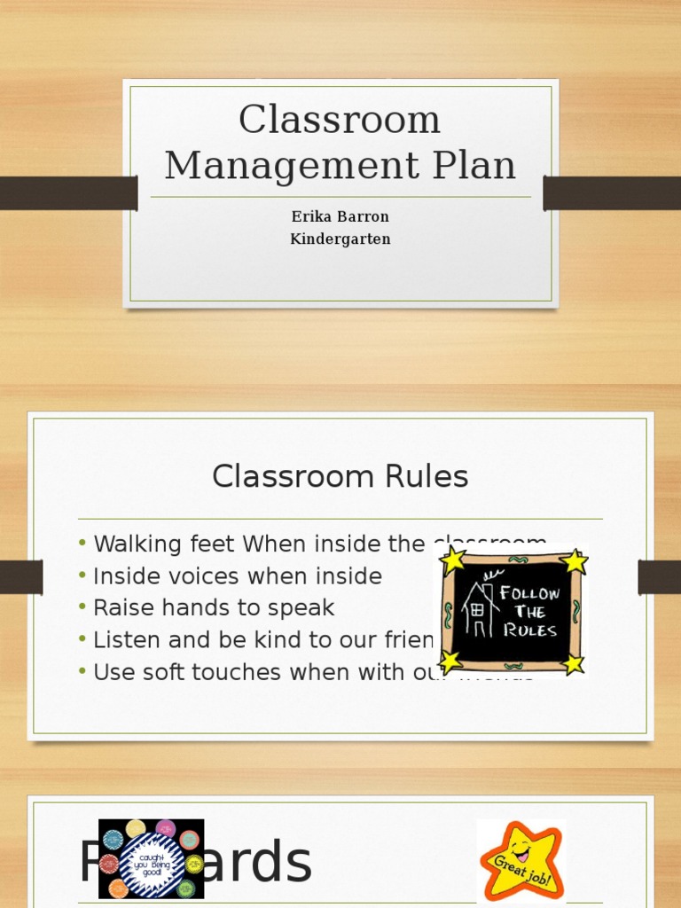 Classroom Management Plan: Erika Barron Kindergarten | Action ...