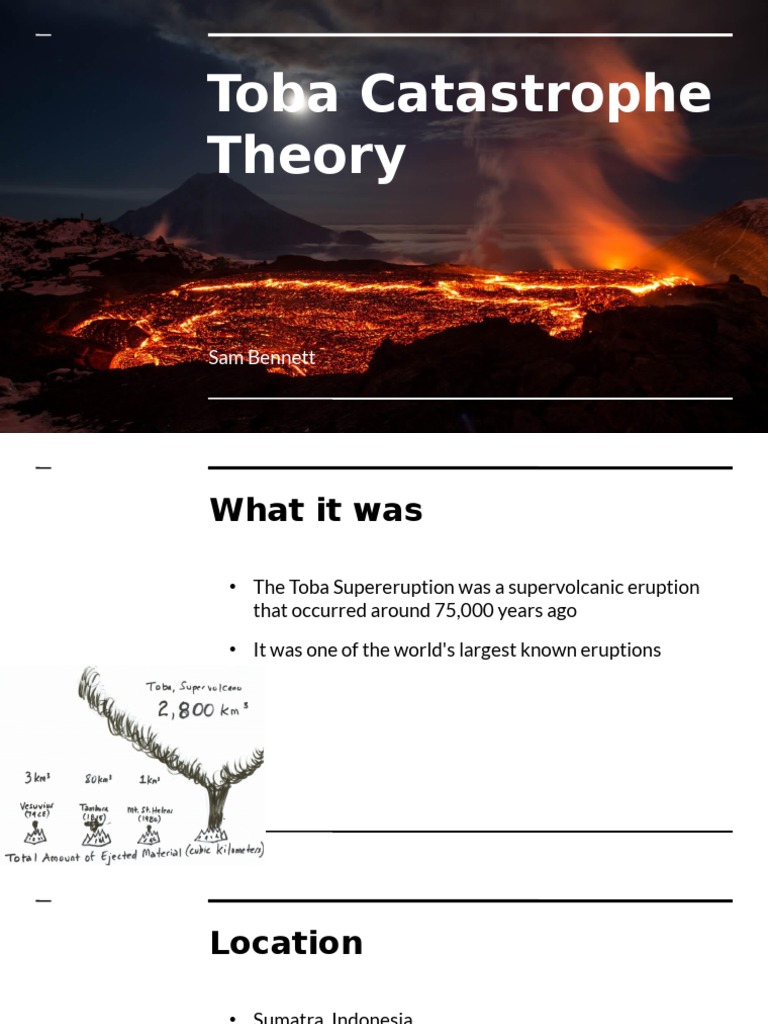 toba catastrophe theory | Volcanology | Volcano