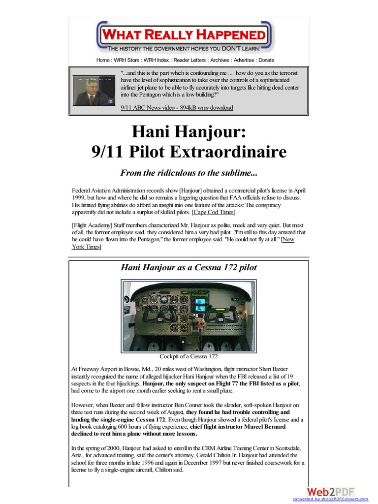 Hani Hanjour - 9-11 Pilot Extraordinaire Www-Whatreallyhappened-Com PDF ...
