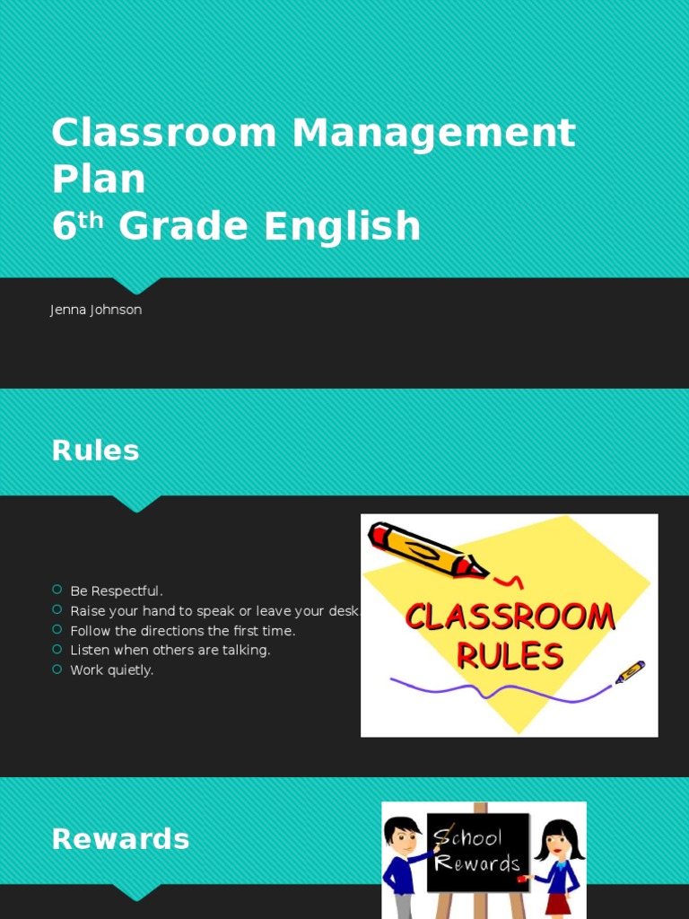 Classroom Management Plan 6 Grade English | PDF