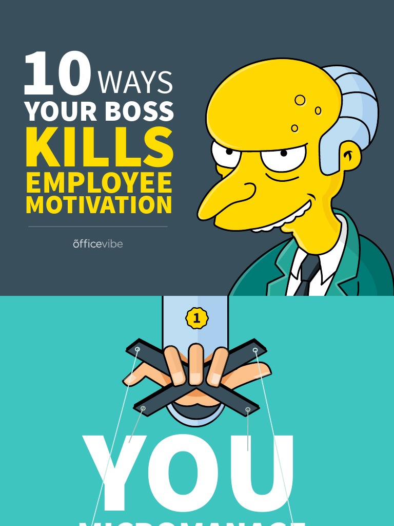 10 Ways Your Boss Kills Employee Motivation PDF | PDF