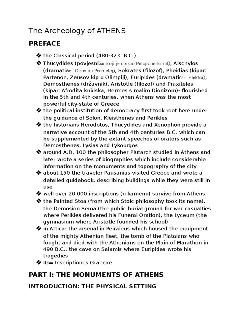 Archaeology of Classical Athens | PDF | Athens | Ancient Greece