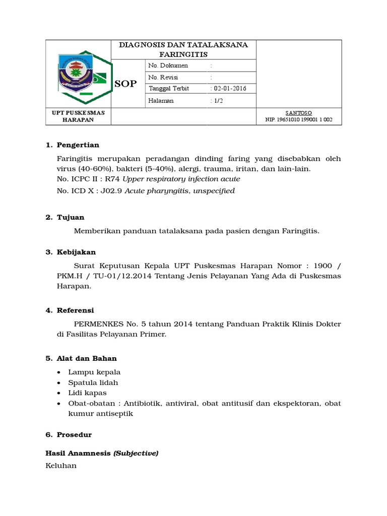 Diagnosis Dan Tatalaksana Faringitis | PDF