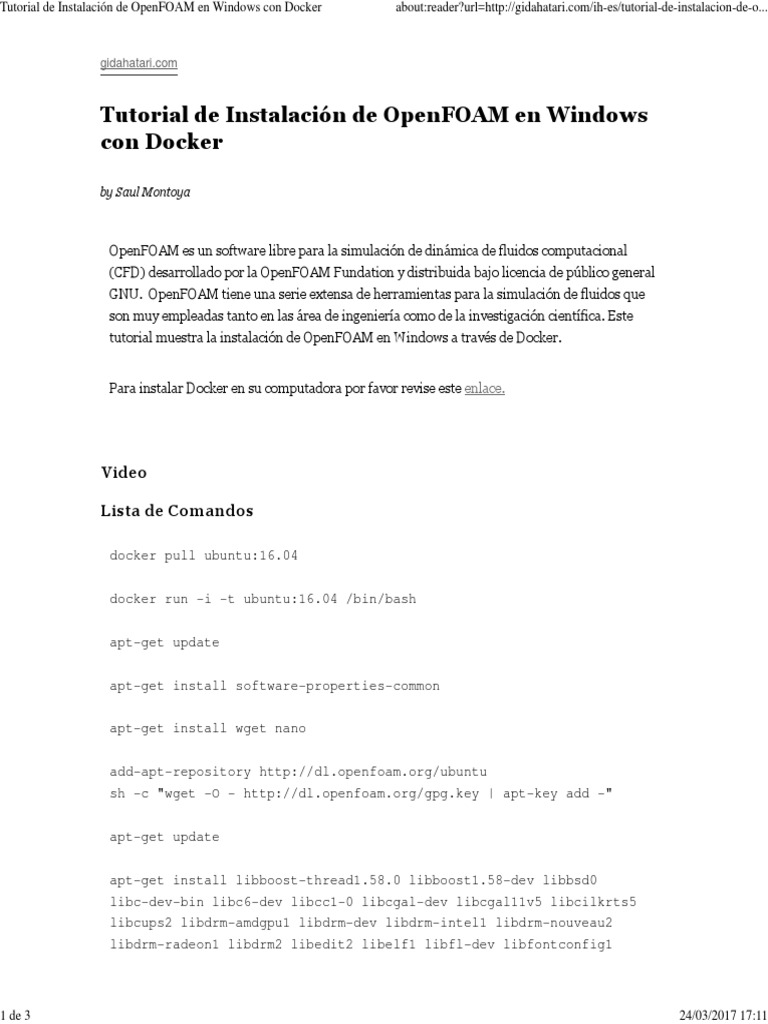 363n de OpenFOAM en Windows Con Docker) | PDF | Familias de sistemas operativos | Contenido libre