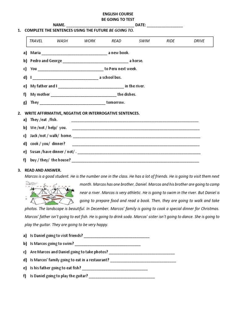 Be Going To Test | PDF