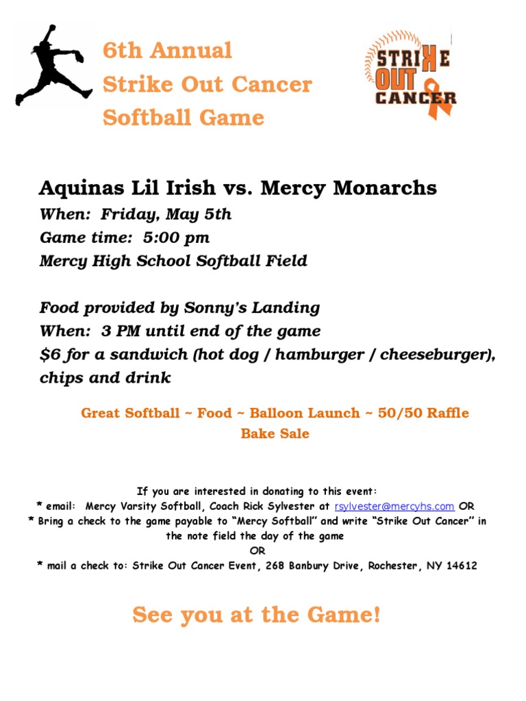6th Annual Strike Out Cancer Softball Game | PDF