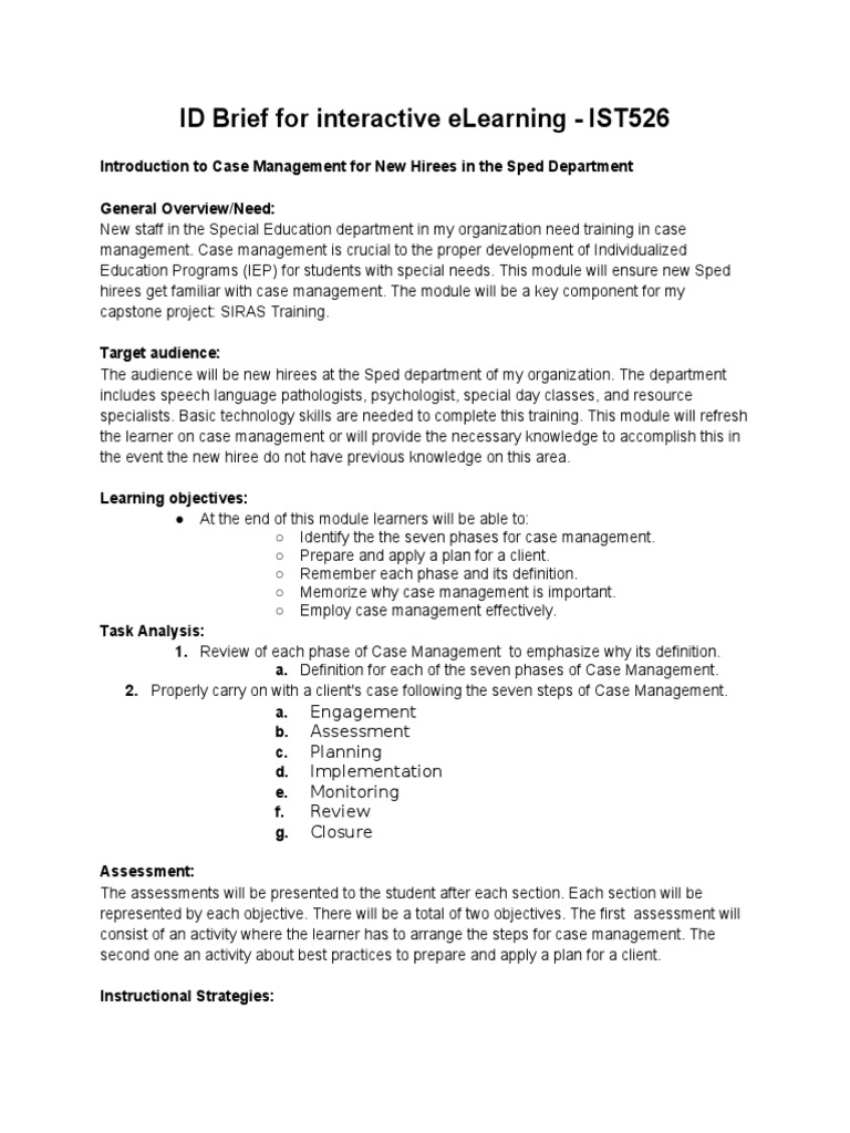 Id Brief | PDF | Educational Technology | Education Theory