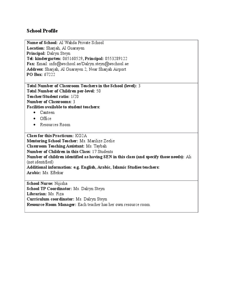 Wps School Profile | PDF