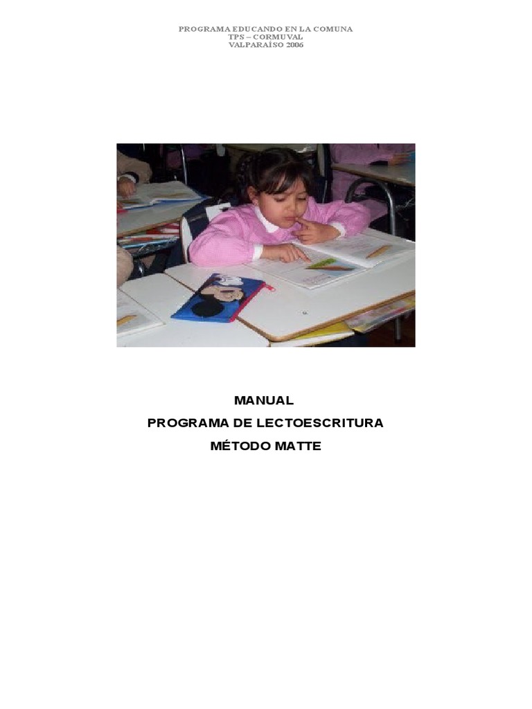 Manual Método Matte | PDF | Lectura (proceso) | Cuaderno