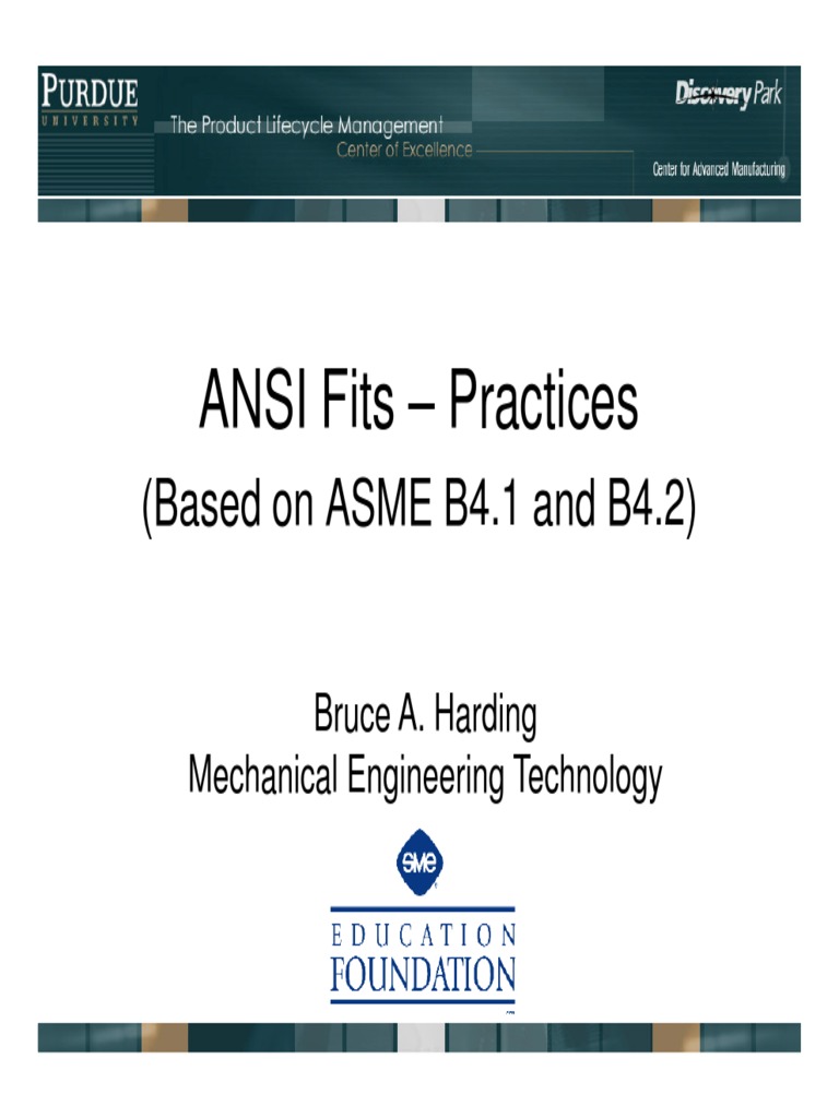ANSI table of fits.pdf | Engineering Tolerance | Mechanical Engineering