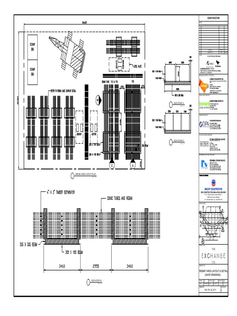 Rebar Fabrication Yard Layout and Support Design | Traditional Board ...
