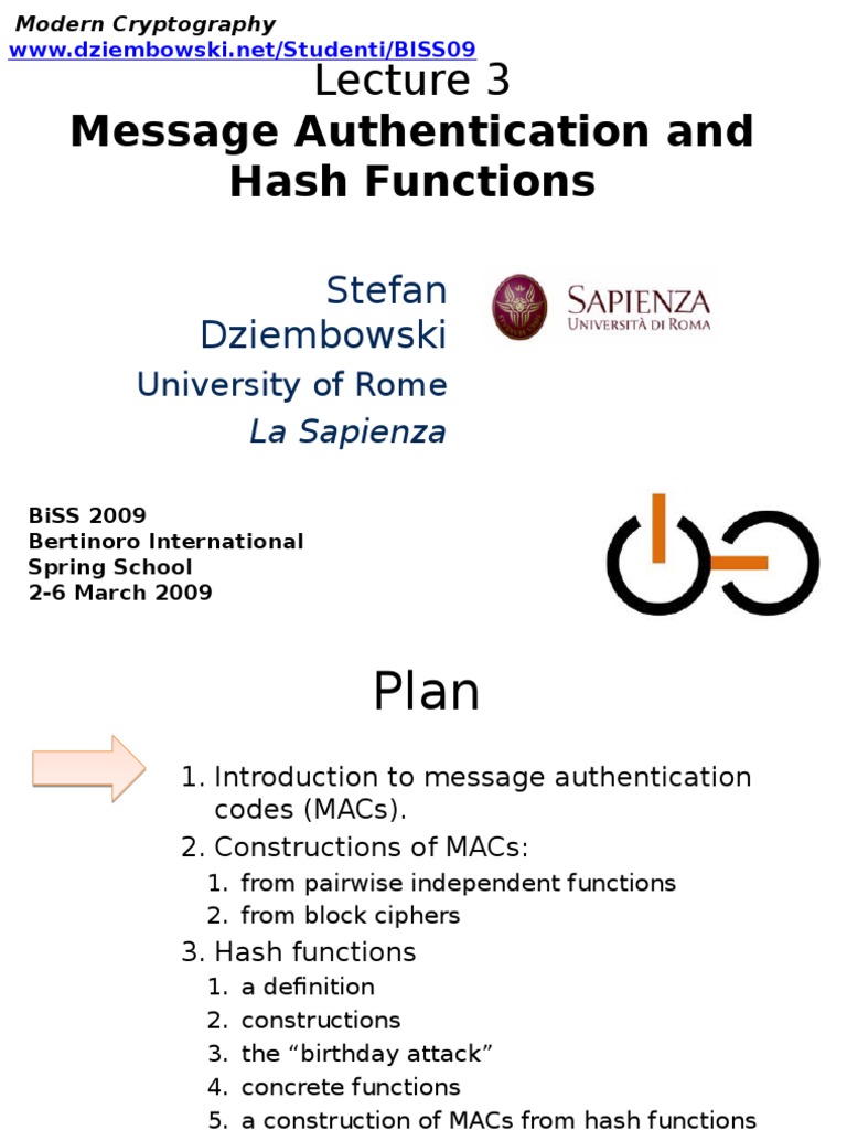 Message Authentication and Hash Functions | PDF | Cryptography | Key (Cryptography)