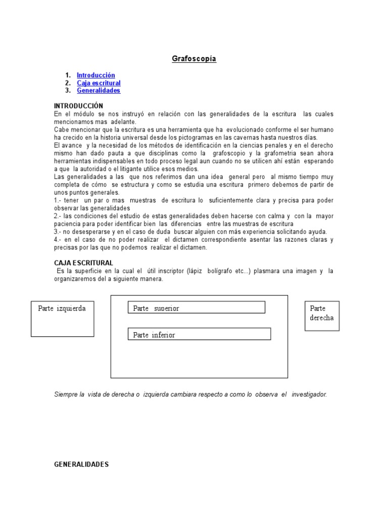 Grafoscopía | PDF | Escritura